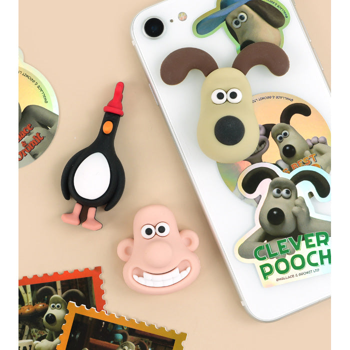 Wallace & Gromit 3D Figure Sticker Set – Desk & Gadget Decor – Little Light