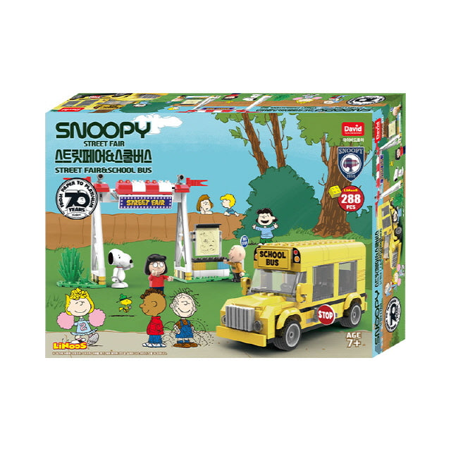 Snoopy Street Fair – School Bus & Entrance Gate (288 pcs) – Little Light