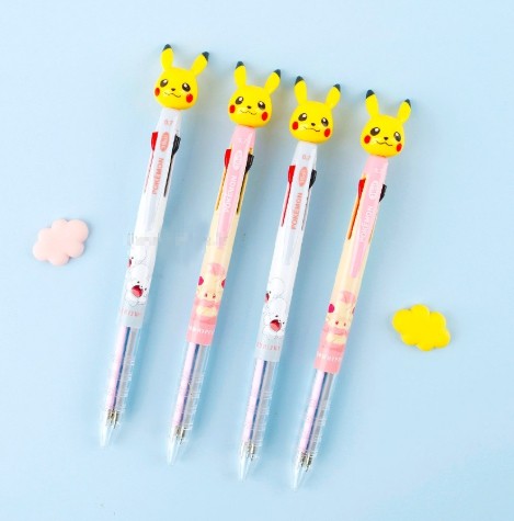 Pokémon Mascot 3-Color Ballpoint Pen – Pikachu & Jigglypuff – Little Light