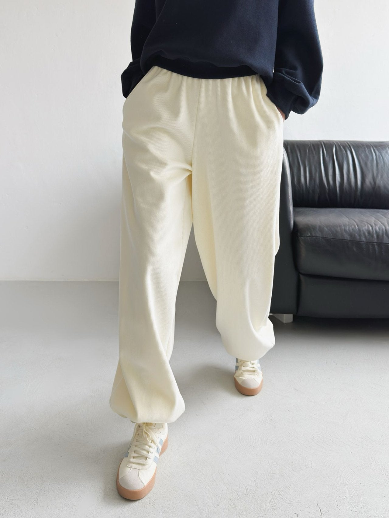 Velvet Minky Fleece-Lined Jogger Pants Big Size Overfit – Little Light